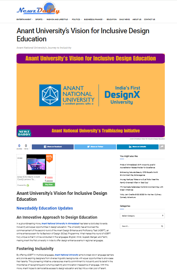 Anant University’s Vision for Inclusive Design Education - Anant ...